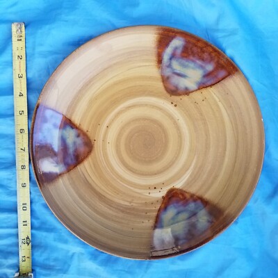 Sango Splash 12" Serving Platter Brown Drip Stoneware 4951 | eBay