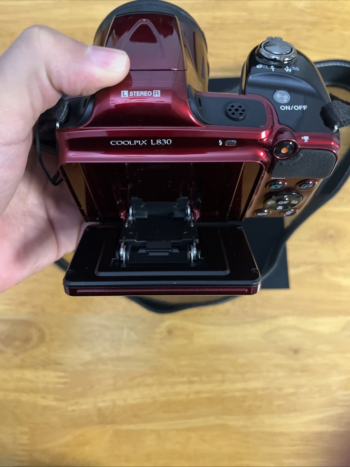 NEW Nikon COOLPIX L830 Red Digital Camera 16.0 MP 34X Optical Zoom Full ...