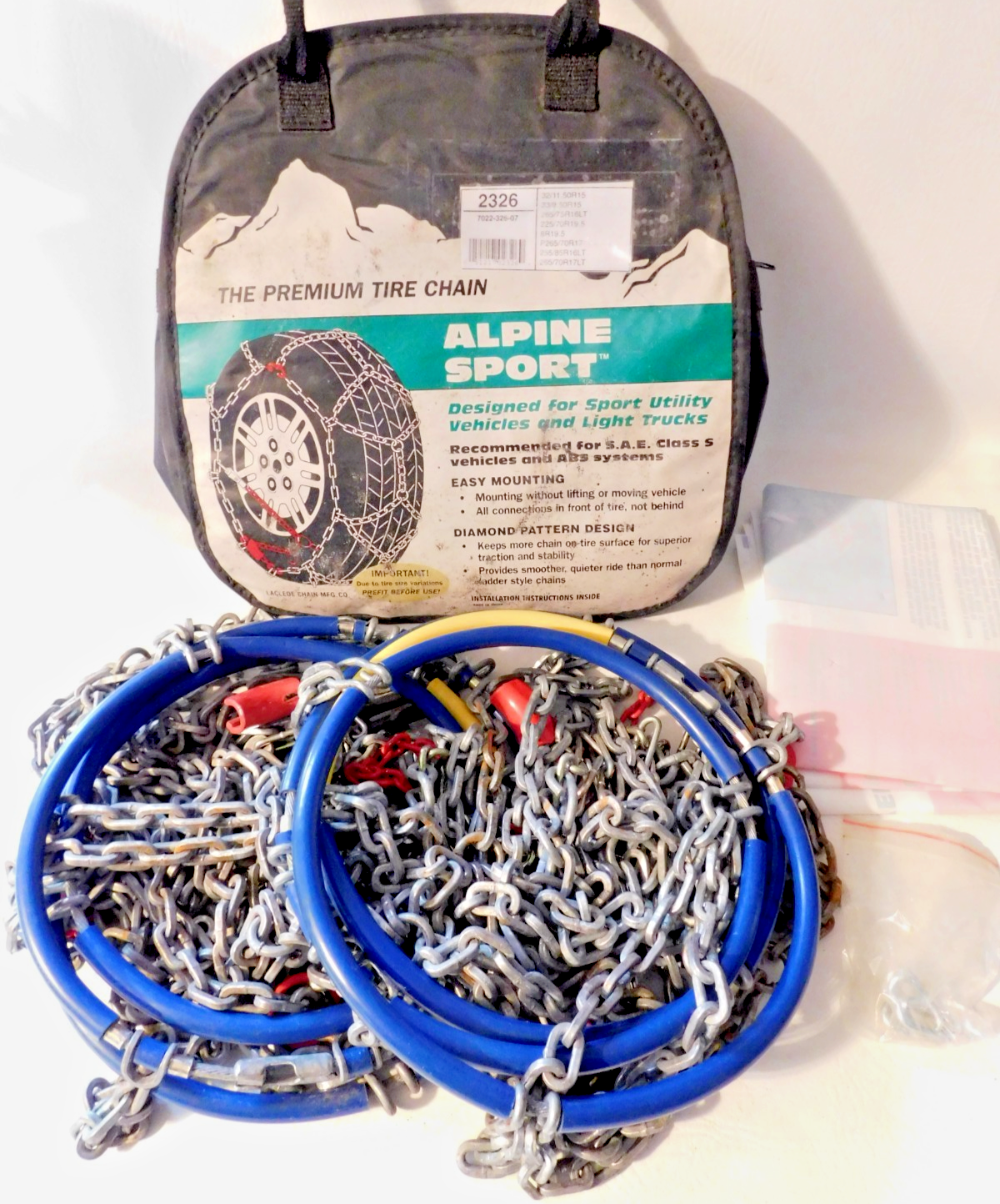 2326 Alpine Sport Light Truck/SUV Tire Chains, 1 Pair - Used | eBay
