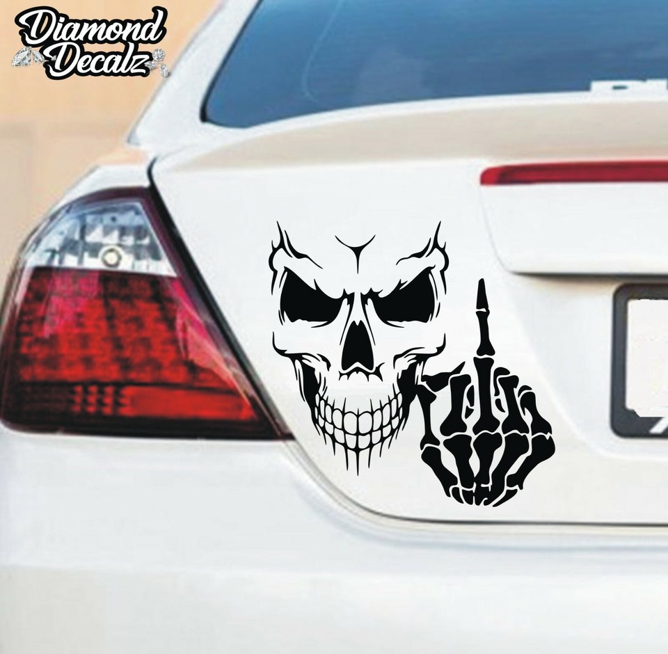 Skull Finger Bones Tattoo Hand Design Vinyl Decal Sticker Tribal Car ...