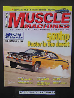 Hemmings Muscle Machines Feb. 2006 Issue #29 1972 Javelin SST Profile ...