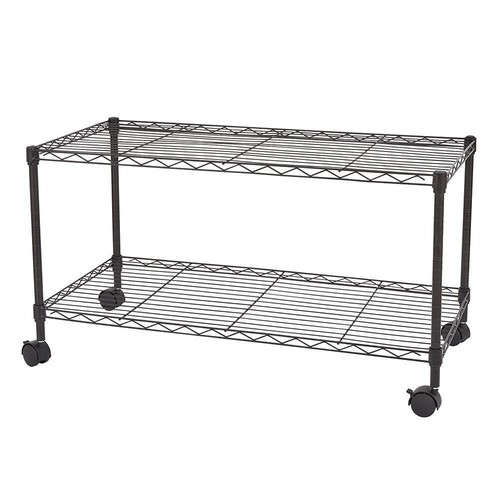 2-Tier Commercial Wire Shelving Unit 35"x17"x19" Adjustable Metal Rack ...