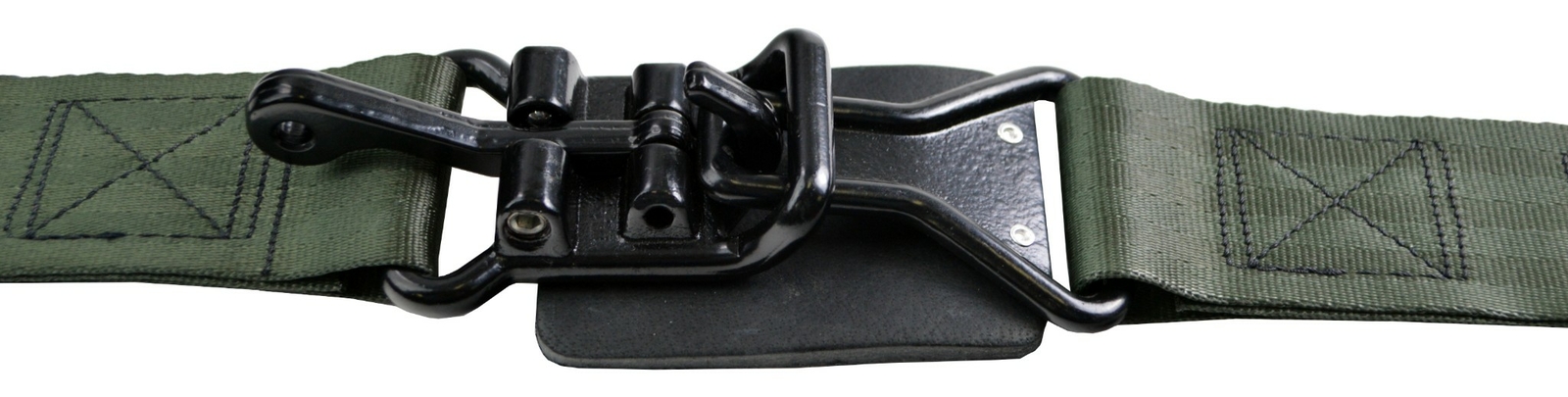 2 POINT SINGLE SEAT BELT LATCH & LINK BUCKLE BLACK HARDWARE MILITARY ...