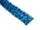 Clip-In 12" Hair Extensions Neon Blue Leopard Print Emo Scene Extension ...