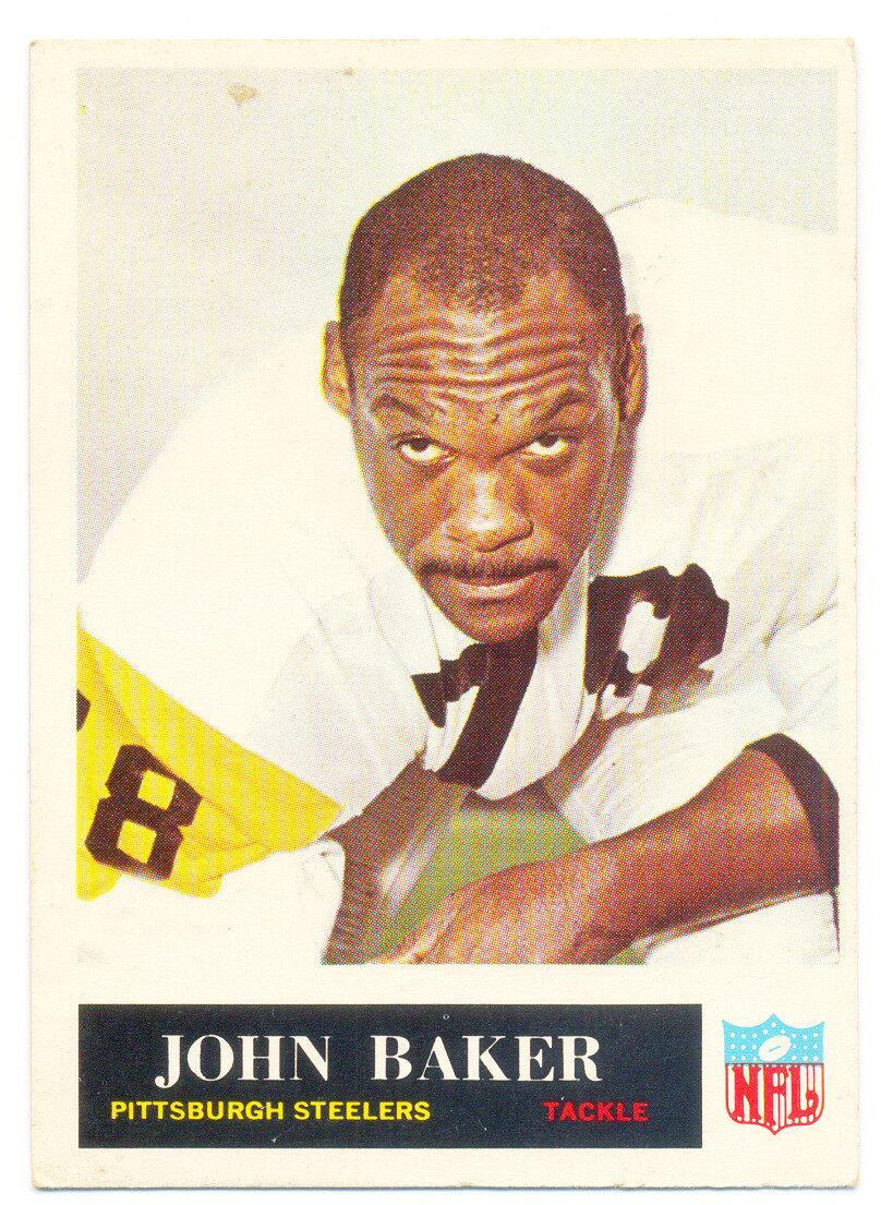 1965 Philadelphia #142 John Baker Pittsburgh Steelers Sharp Corners ...