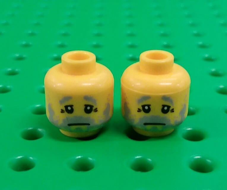 *NEW* Lego Grey Beard Sad Face Grandad Heads Peasants Men Minifigs Figs ...