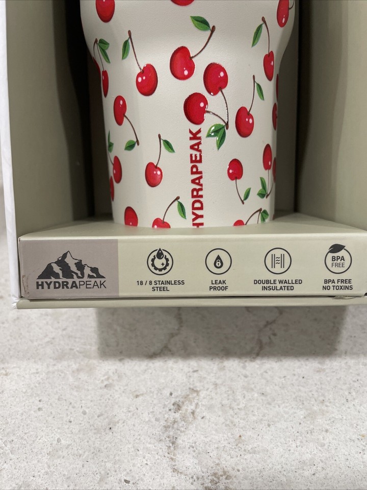 Hydrapeak Artisan Collection Voyager 32oz. Tumbler Cup Latte Cherries ...