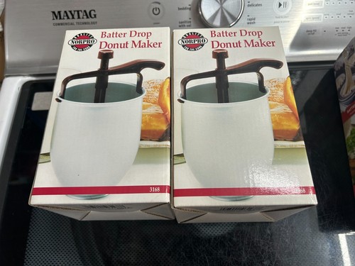 New 2-pack lot Norpro Batter Drop Donut Maker 2 Cup 16 oz Pancakes ...