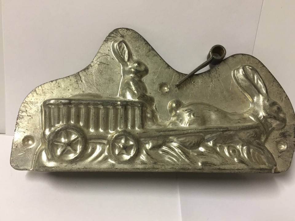 Rabbit Pulling Wagon w/Rabbit Driver Easter Chocolate Mold~Laurosch ...