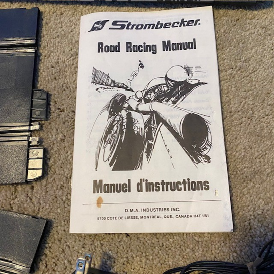 Vintage 60s Strombecker 1/32 Slot Car Road Race Set 4 Cars 50+ Piece ...