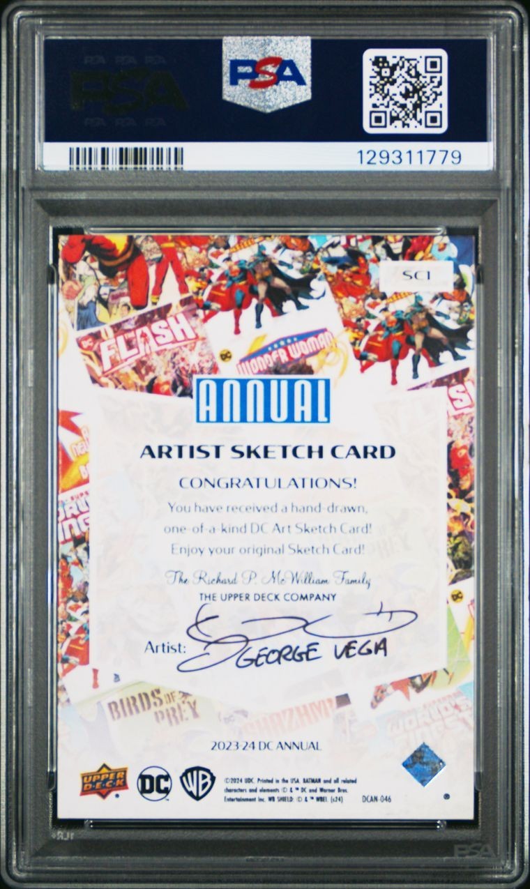 2023-24 UPPER DECK DC ANNUAL SUPERMAN SKETCH CARD ARTIST GEORGE VEGA ...