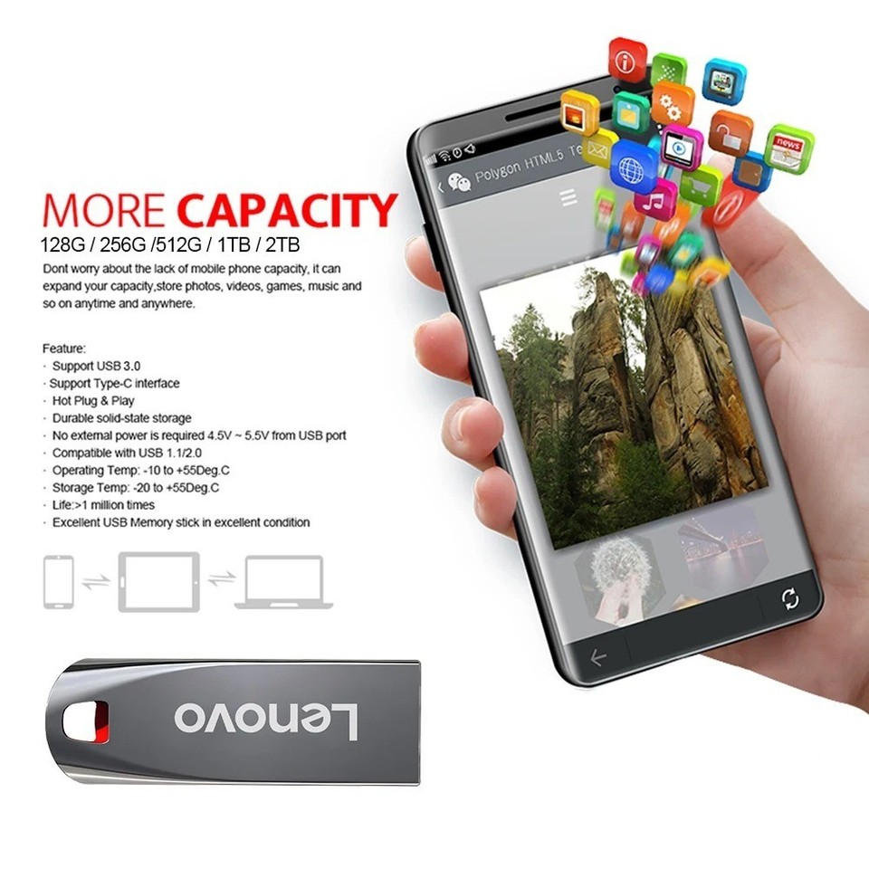 USB 3.0 Flash Drive High Speed Memory Stick 2TB 1TB Fast High Speed | eBay