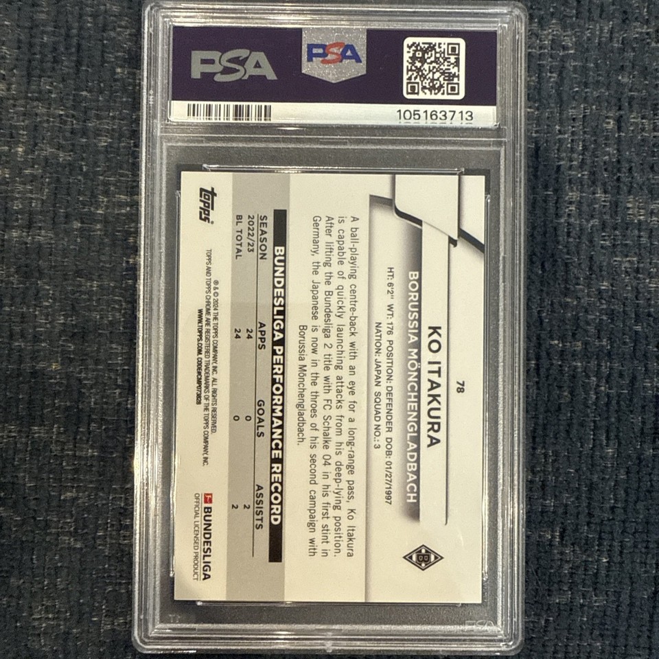 2023-24 Topps Chrome Bundesliga Ko Itakura Red Refractor /5 PSA 10 | eBay