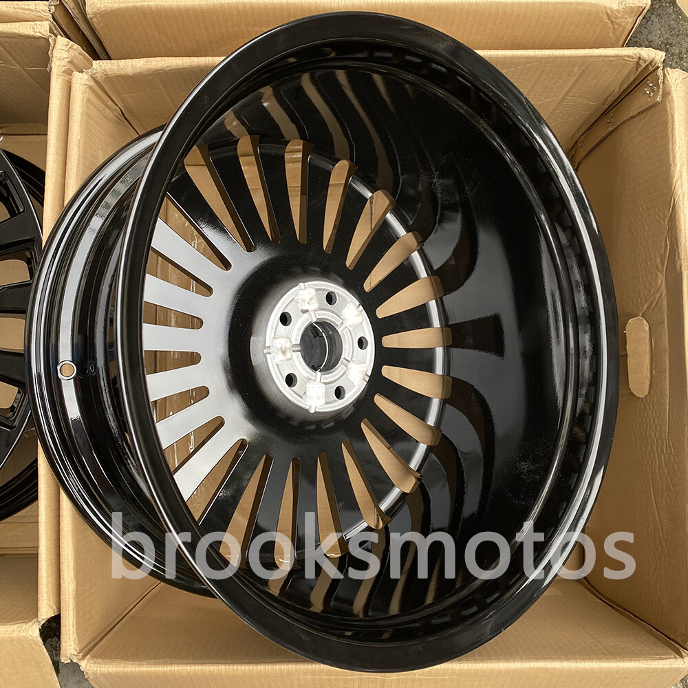 22" GLOSS BLACK M STYLE WHEELS RIMS FITS FOR RANGE ROVER VOGUE 22X9.5 ...