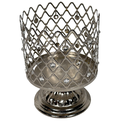 Bath & Body Works Crystal Rhinestone Pedestal Silver Three Wick Candle ...