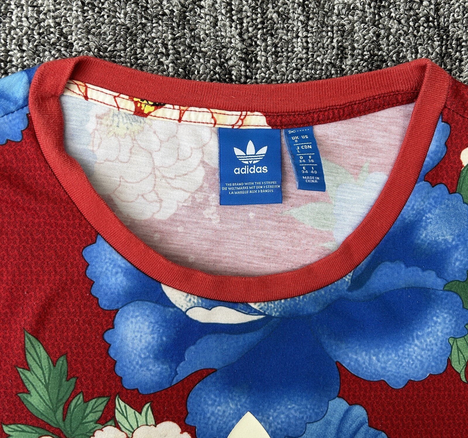 Adidas Originals x Farm Rio T-Shirt Women's Uk 8 Chit… - Gem