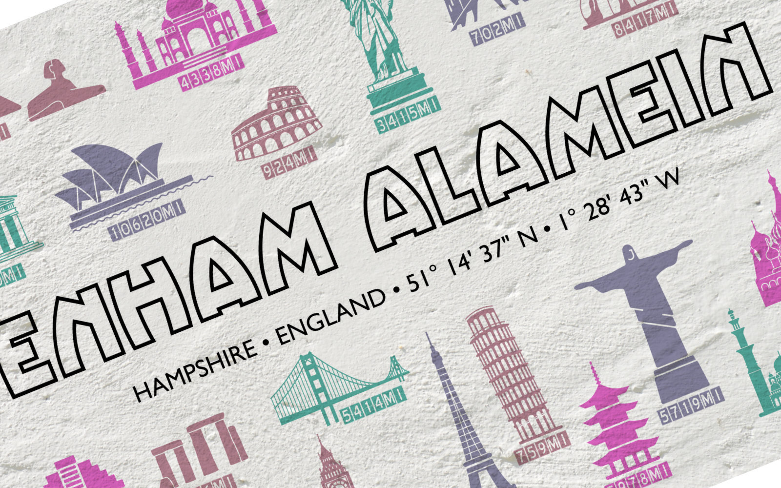 A3 PRINT - Enham Alamein, Hampshire, England - World Landmarks | eBay ...