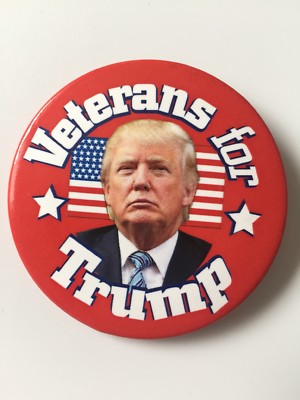 2020 Re-Elect President Donald Trump 2.25" Button Veterans for Trump ...