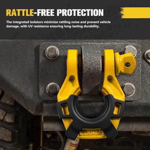 BUNKER INDUST 3/4" D Ring Shackle with 7/8" Pin,Yellow Tow Shackles ...