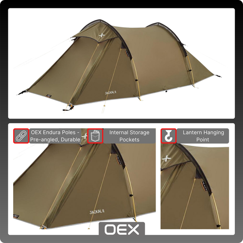 OEX Jackal II 2 Person Green Hiking Tent - Just Unwrapped for Photos ...