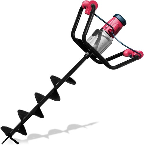 1500W Electric Post Hole Digger Earth Auger with 6"" Digging Auger Bit ...