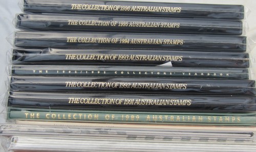 AUSTRALIAN POSTAGE STAMP COLLECTION- 11 UNOPENED -YEARBOOKS AND OTHER ...