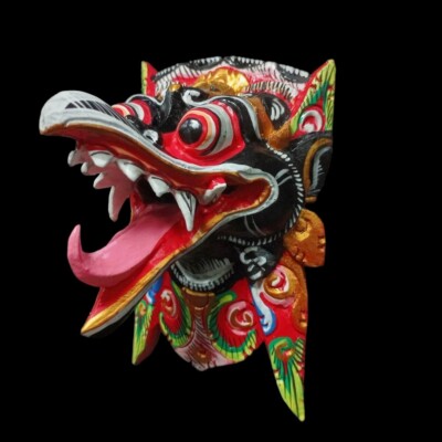 Black Garuda Bird Indonesia Balinese Mask Hinduism Wood Carved Wall Art ...