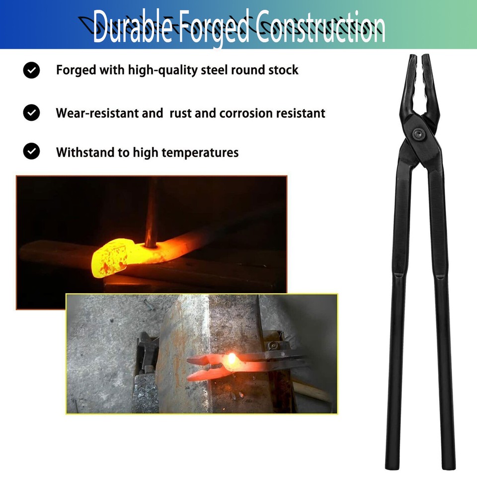 Blacksmith Forging Knife Making Tools Kit Blacksmithing Tongs 15 ...