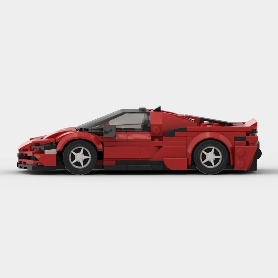 Brick Works Red Ferrari SF90 MOC LEGO Building Brick Toy Legos Sports ...