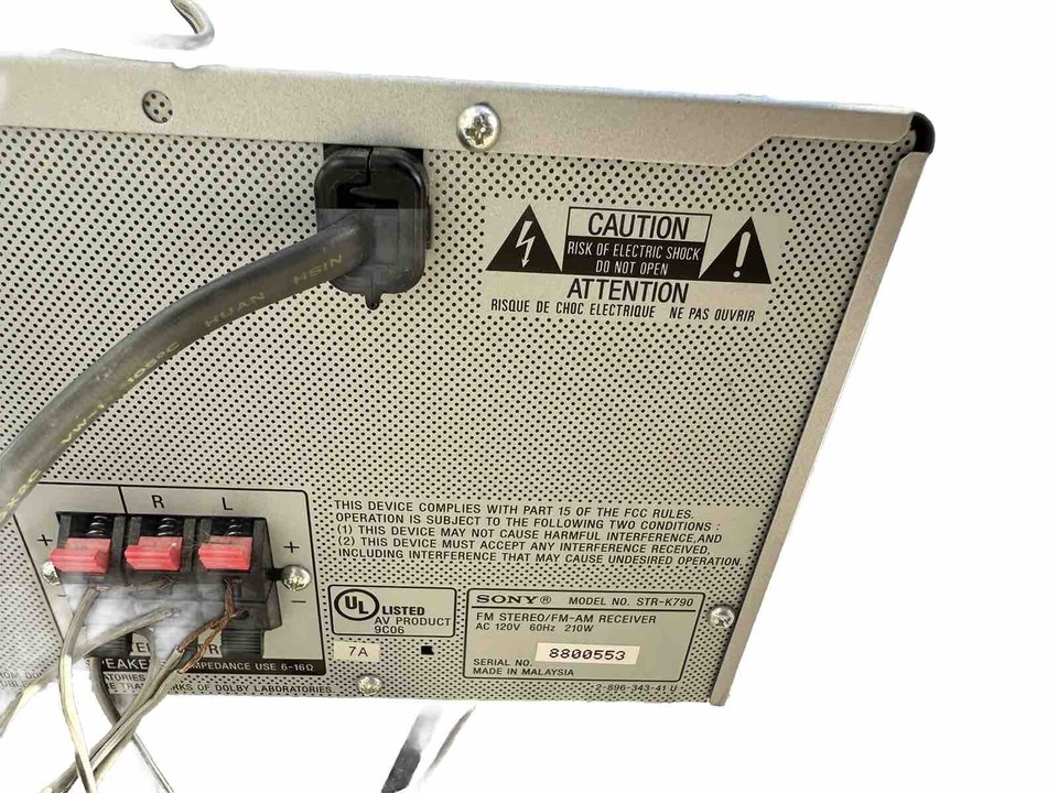 Home Theater Surround Sound Receiver with Speakers Sony STR-K790 5.1 ...