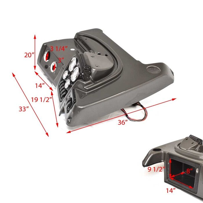 TRACKER TARGA V19 (20) GAUGE SWITCH DASH CONSOLE STARBOARD GRAY ...