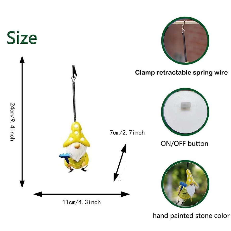 Garden Bounce Toy Spring-Loaded Toy Built-in Solar Charger Colorful ...