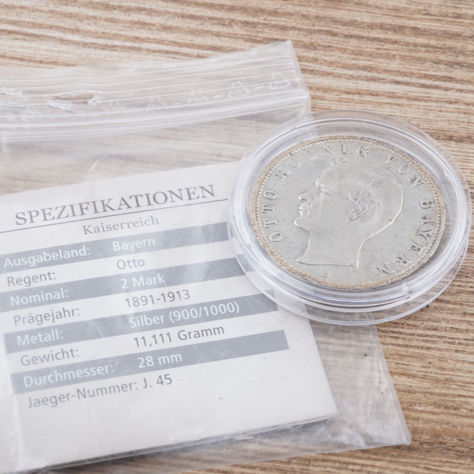 SILBER 900 Münze 2 Mark Kaiserreich 1891 - 1913 Otto | eBay.de