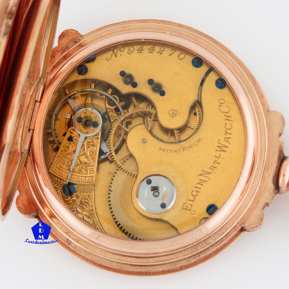 Elgin 16s 14K Multi-Color HC Locomotive Steam Train Hunter Case Pocket Watch 51m | eBay