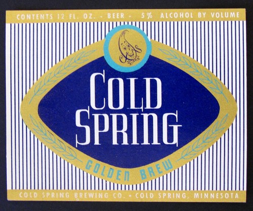 Cold Spring Brewing COLD SPRING GOLDEN BREW label MN 12oz Blue version ...
