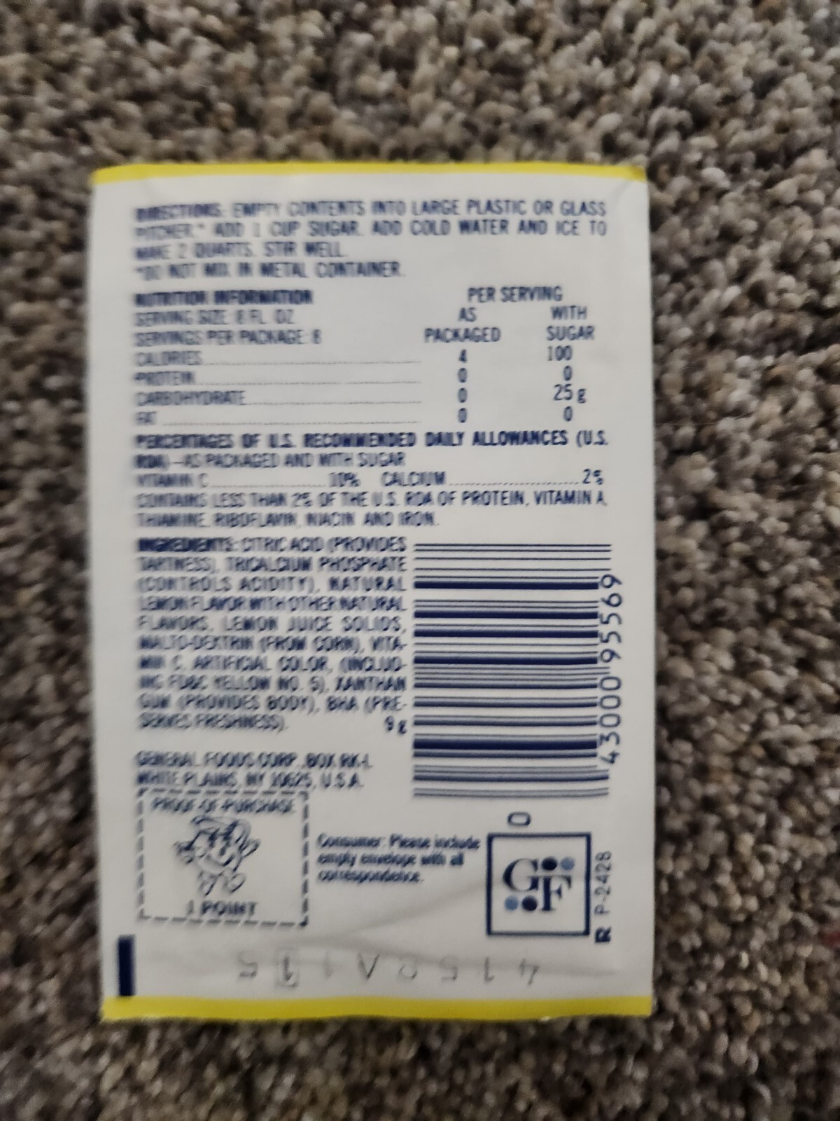 Vintage Rare 80s Kool Aid Drink Mix Packet | Grelly USA