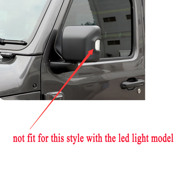 Carbon Fiber Side Rearview Mirror &Base Cover Trim for Jeep Wrangler JL ...