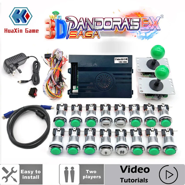 Pandora Saga box3D 10000 in 1 Joystick, Push Button, DIY Arcade Machine ...