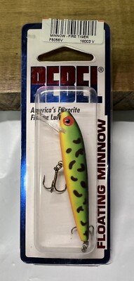 Rebel Floating Minnow Shallow Jerkbait - Fire Tiger | eBay