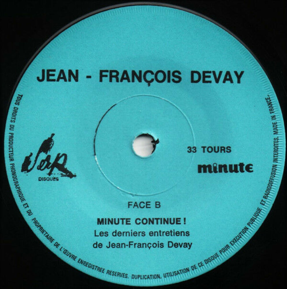 Minute Continue | Jean-François Devay | Bon état | eBay