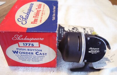 31023 SHAKESPEARE WONDERCAST 1775 REEL SEE TAG WORKING BOX PAPERS BAD ...