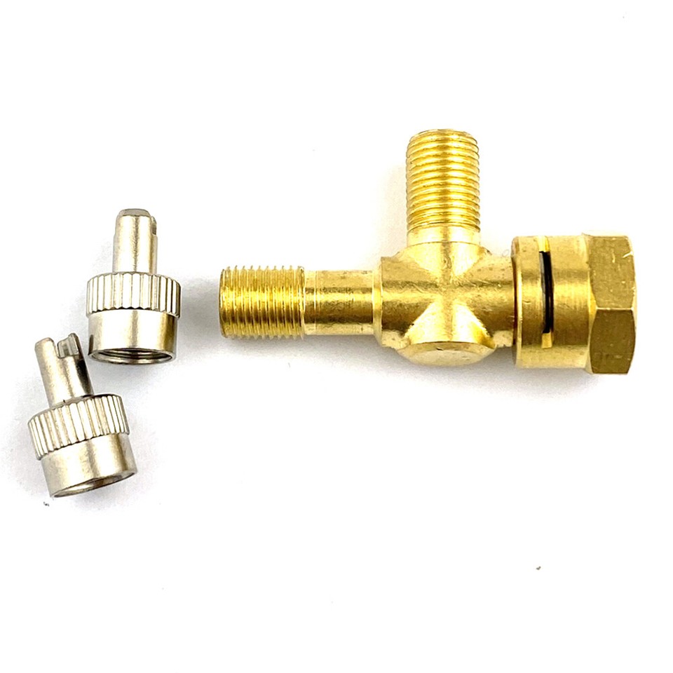 TPMS Valve Tee Adapter 3-way Tire Pressure Gauge Connector Car Tire ...