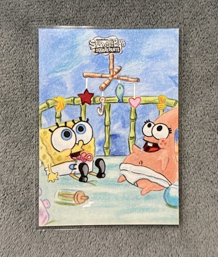 2025 Topps Chrome SpongeBob Sketch Card 1/1 SpongeBob & Patrick Friends ...