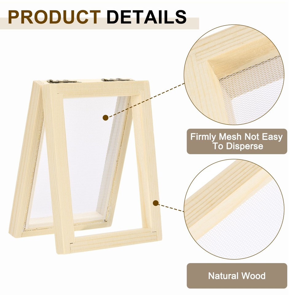 Paper Making Screen Wooden Paper Making Mould 4.7x3.9 Inch for DIY ...