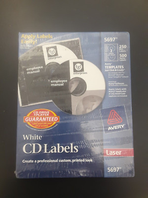 Avery Laser CD Labels White 250/Pack 5697 72782056971| eBay