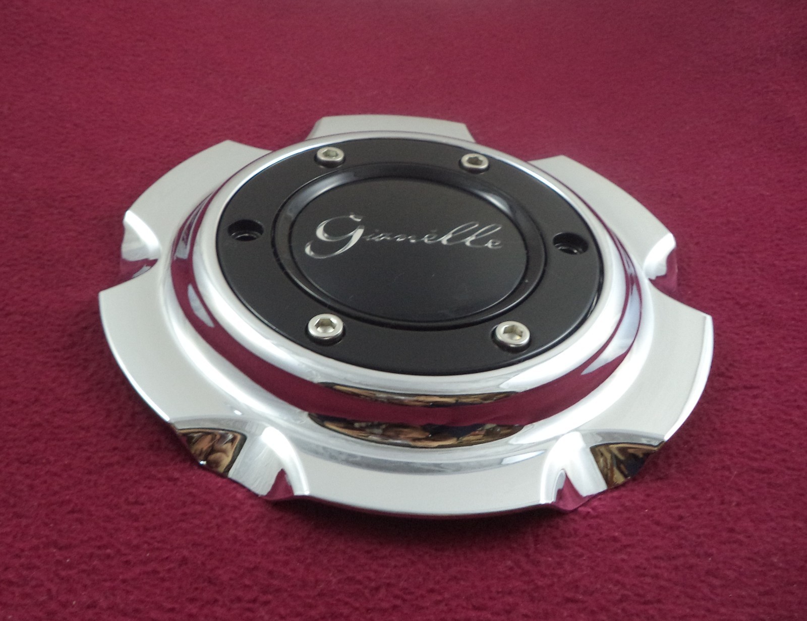 Gianelle Wheels Chrome / Gloss Black Custom Wheel Center Cap # 1516L186 ...