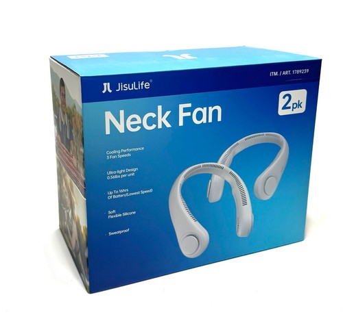 JISULIFE Portable Neck Fan Wearable Personal Recharchable Fan - 2 Pack ...