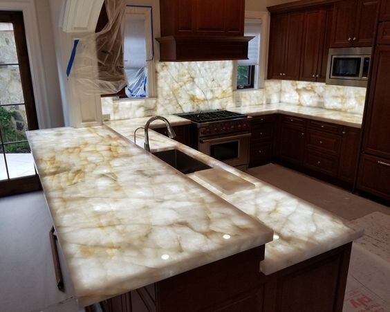 48"x24" White Agate Countertops ,Dining Table, Kitchen Slab Table ...