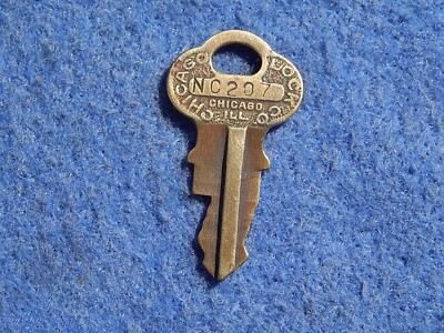 vintage coin op key: Chicago Lock key NC 207 - Northwestern Gum Ball | eBay