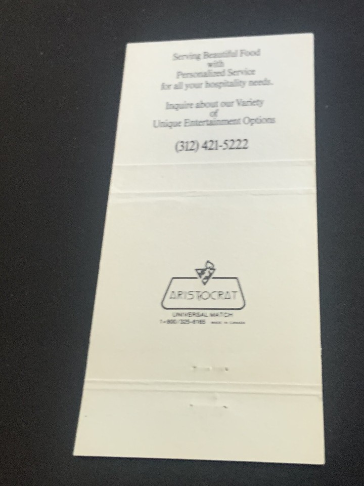 Vintage Illinois Matchbook: “Como Inn - Since 1924” Chicago, IL ...